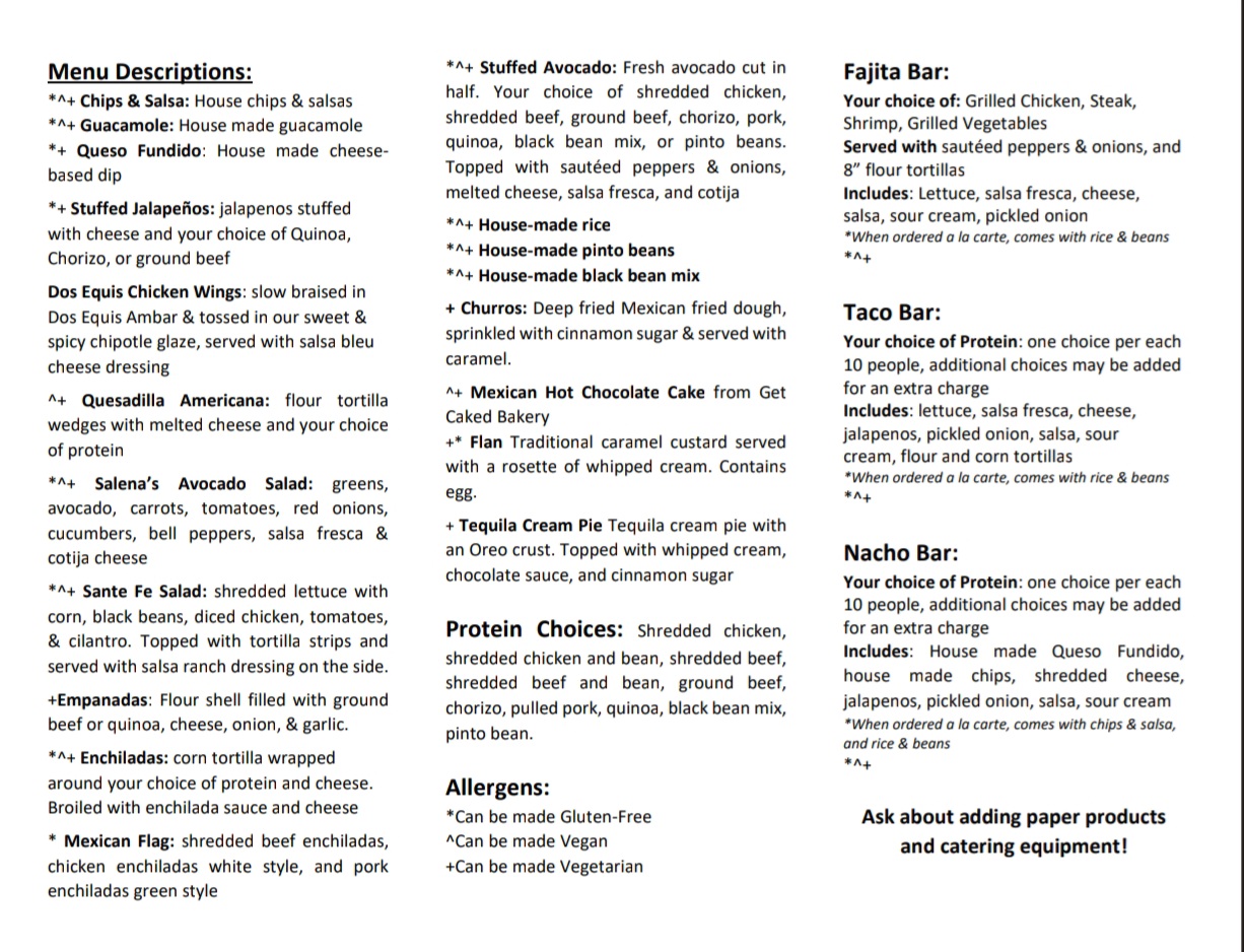 Catering in Rochester, NY | Mexican Food Catering | Salena's Restaurant